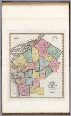 Antwerp New York Vintage Map Beers 1864 Original Globes & Maps Home ...