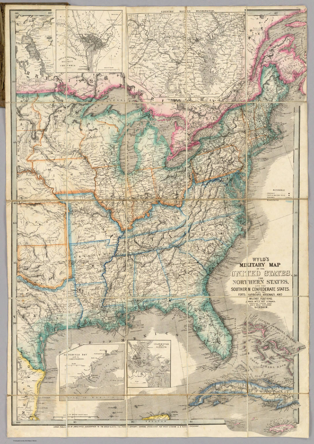 Wyld's Military Map Of The United States, 1861 [1087x1536] : r/MapPorn