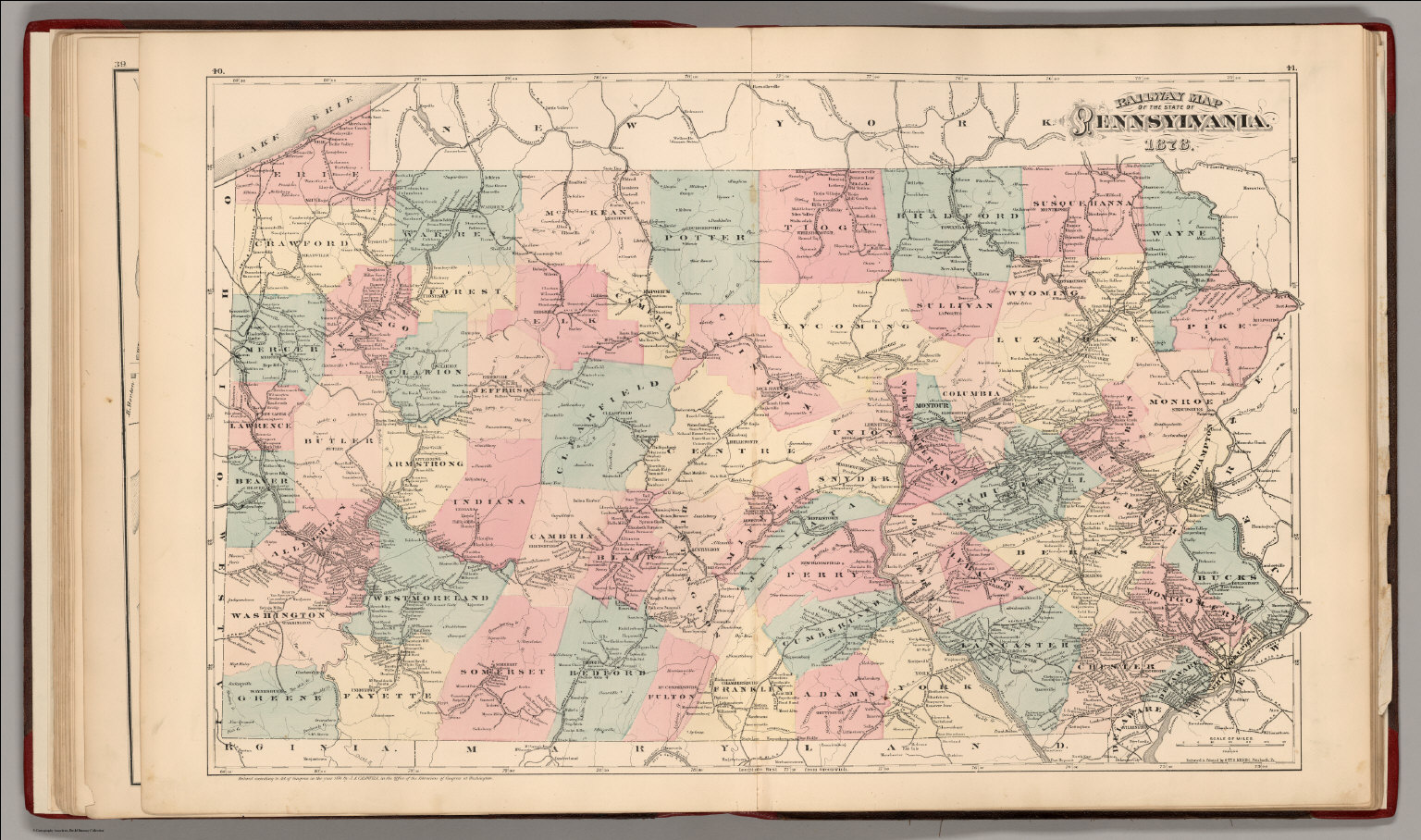 Railway Map of the State of Pennsylvania, 1878. - David Rumsey ...